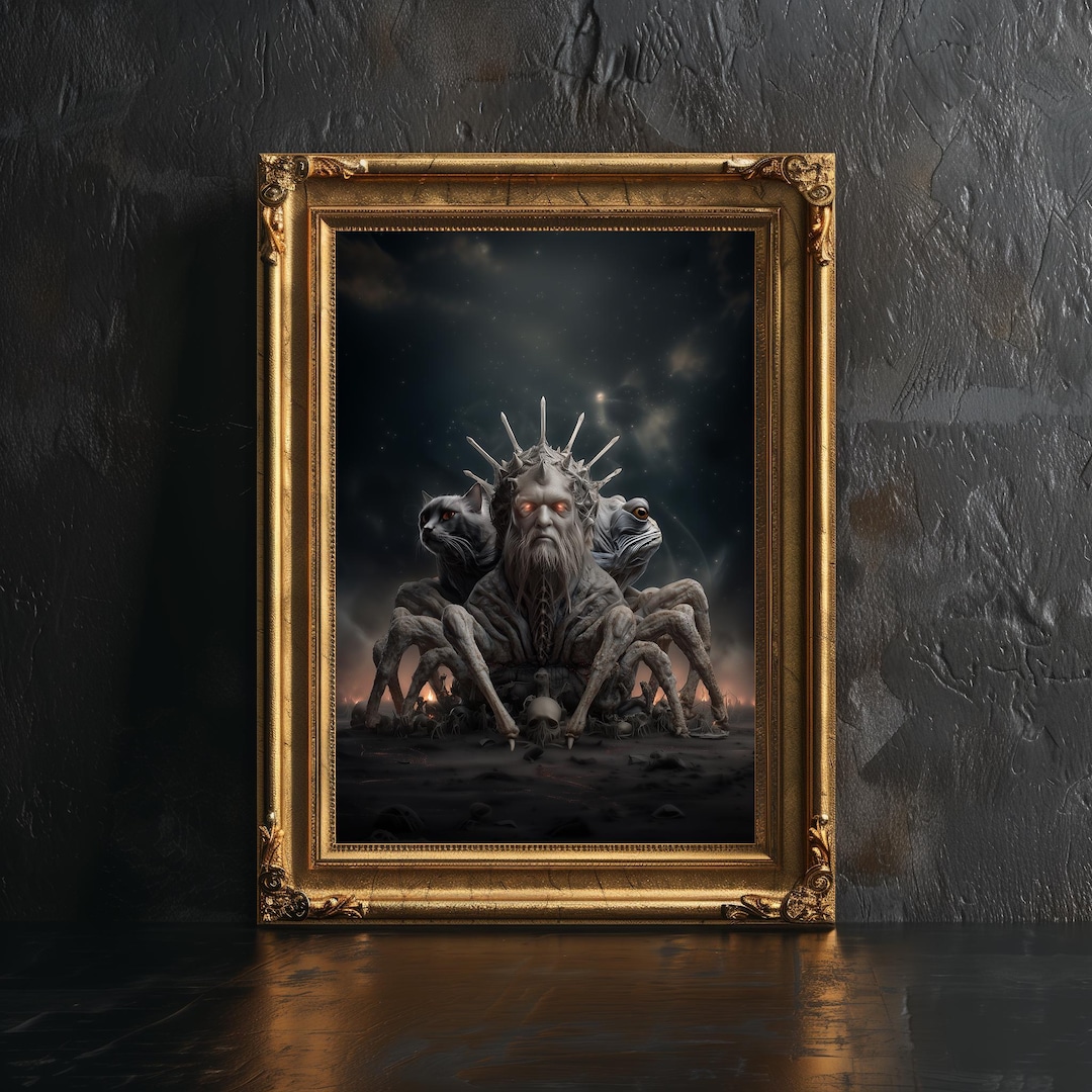 King Bael Demon Poster | Realistic Goetia Wall Art | Dark Gothic ...