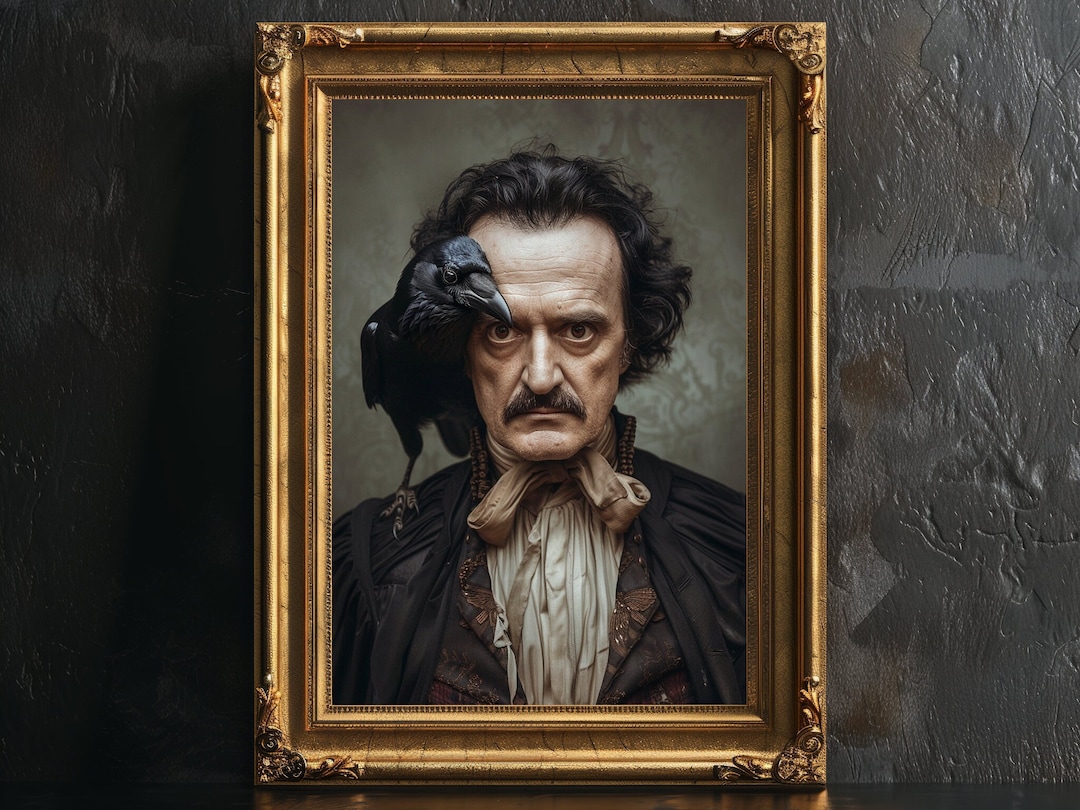Edgar Allan Poe Poster, Gothic Poster Decor, Raven Poster, Vintage ...