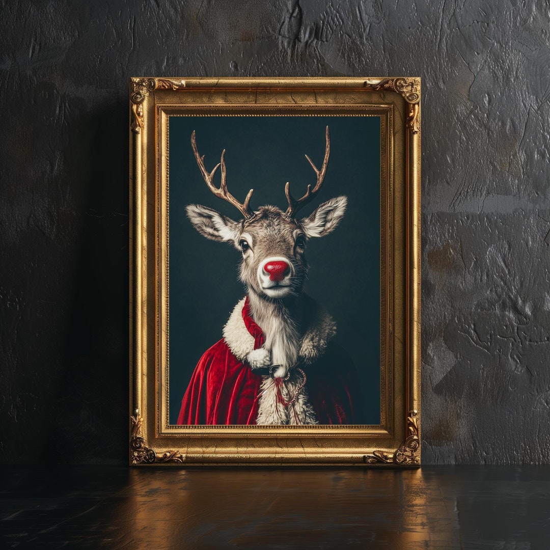 Rudolph the Reindeer Poster Wall Decor, Christmas Wall Art Home Decor ...