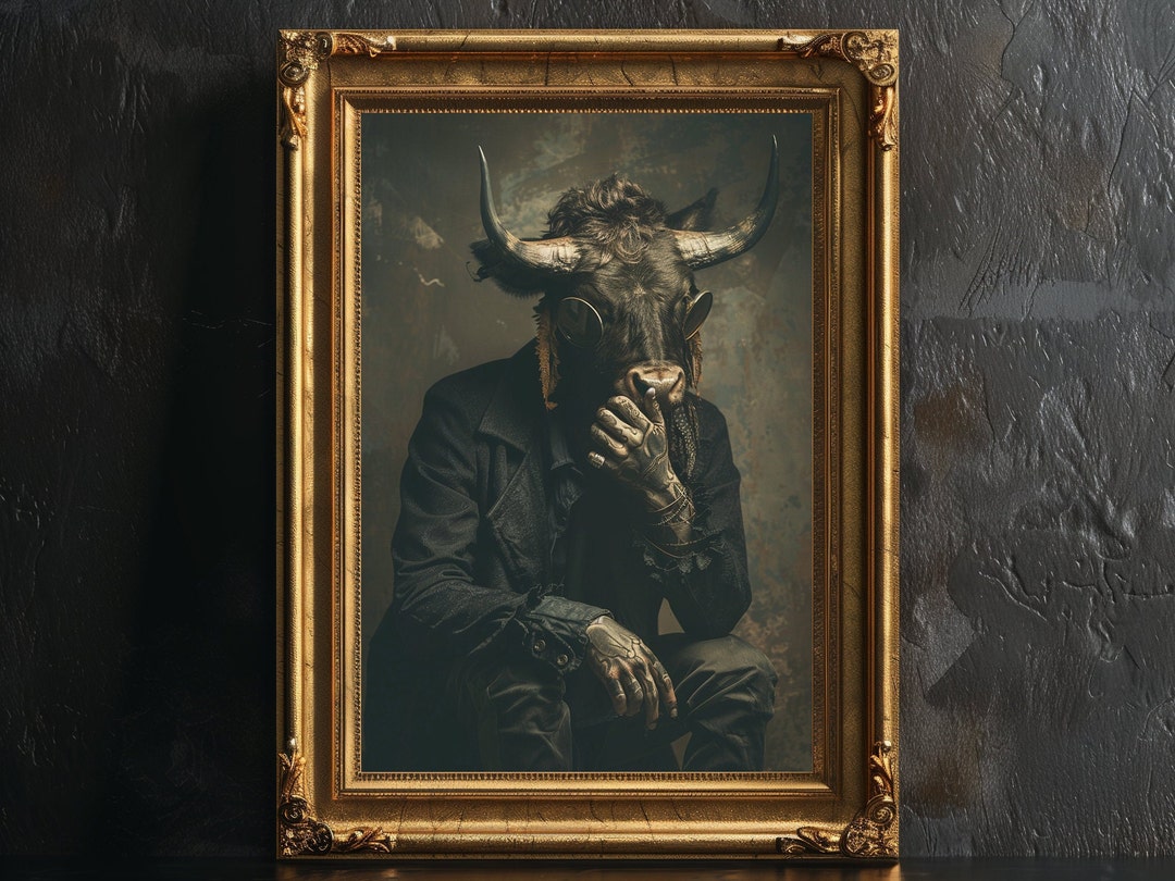 Buffalo Fashion Poster Wall Decor, Gothic Home Decor Print, Vintage ...