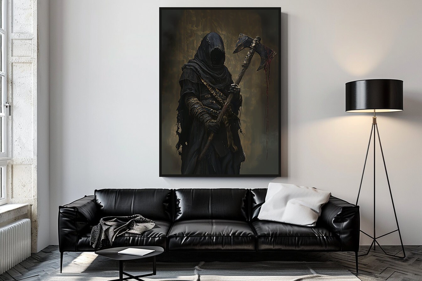 Medieval Executioner Poster Wall Decor, Gothic Wall Decor, Victorian ...