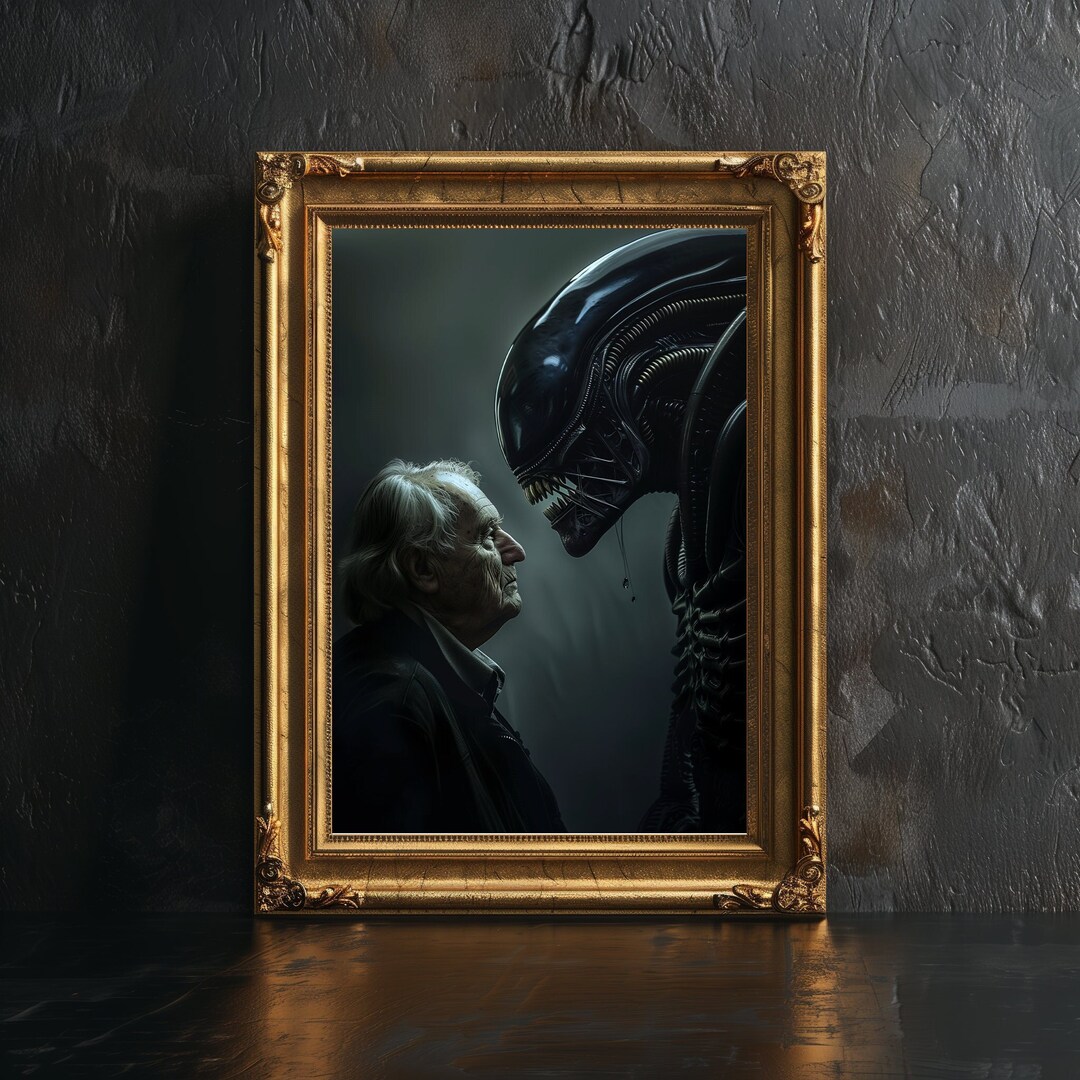 H.R. Giger Poster Wall Decor, Gothic Alien Decor, Victorian Print ...