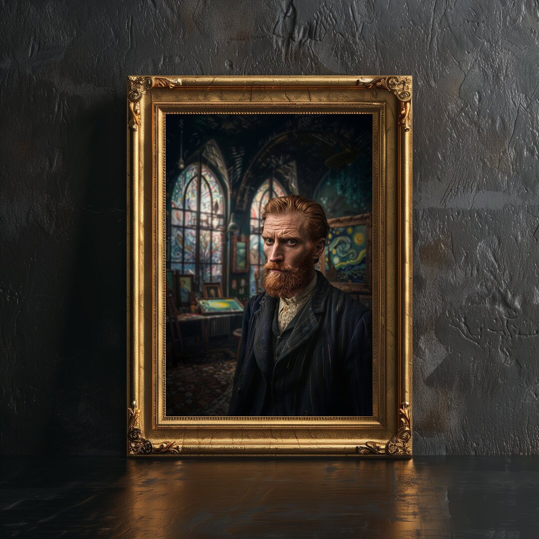 Vincent Van Gogh Portrait Poster, Gothic Wall Decor, Post-impressionist ...