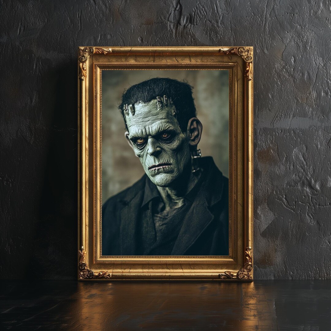 Frankenstein's Monster Poster Wall Decor, Gothic Home Decor, Victorian ...
