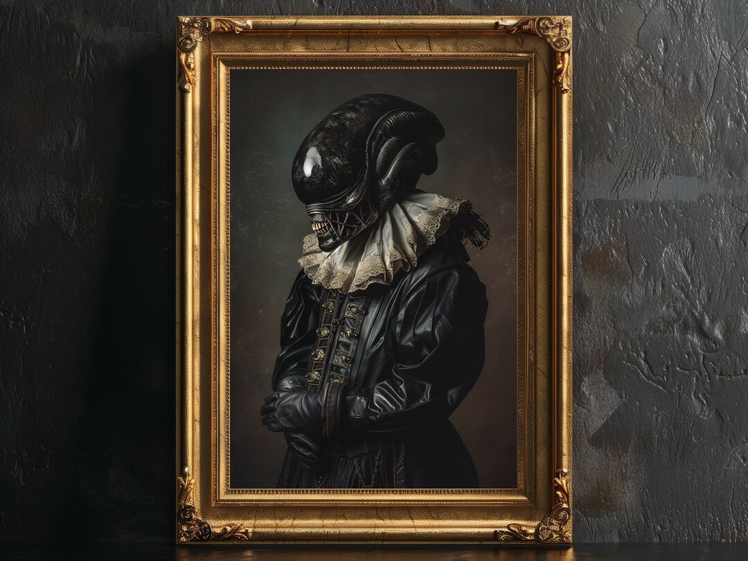 Alien Xenomorph Poster Wall Decor, Gothic Decor, Victorian Print ...
