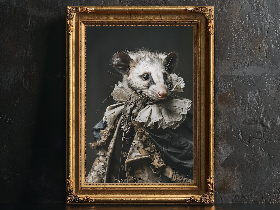 Opossum Poster Wall Decor, Gothic Home Decor, Victorian Print, Vintage ...