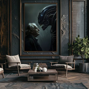 H.R. Giger Poster Wall Decor, Gothic Alien Decor, Victorian Print ...