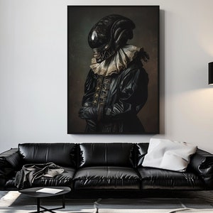 Alien Xenomorph Poster Wall Decor, Gothic Decor, Victorian Print ...