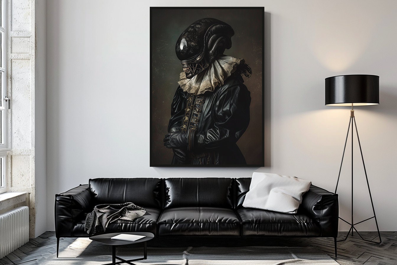 Alien Xenomorph Poster Wall Decor, Gothic Decor, Victorian Print ...