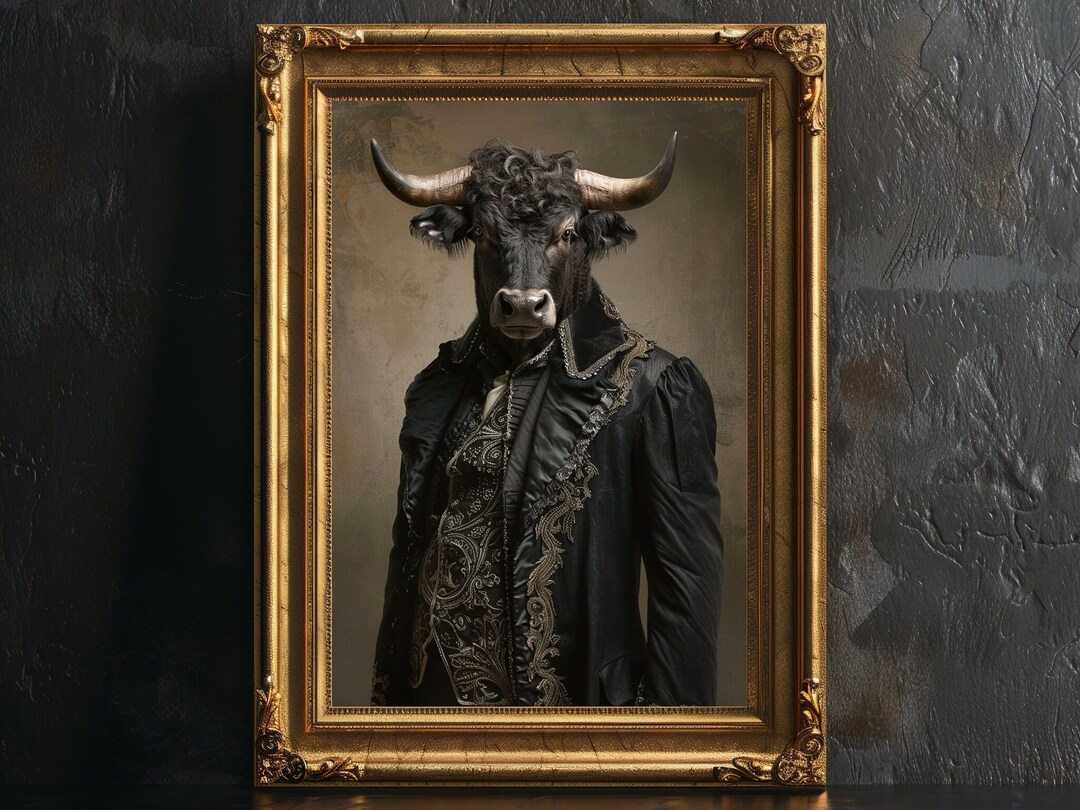 Vintage Bull Poster, Retro Print, Bull Lovers, Vintage Photography ...