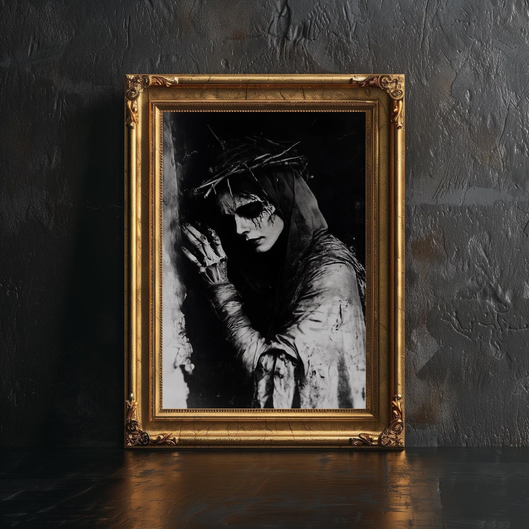 Gothic Corpse Portrait: Black Metal Wall Art (fine Art Print) - Etsy