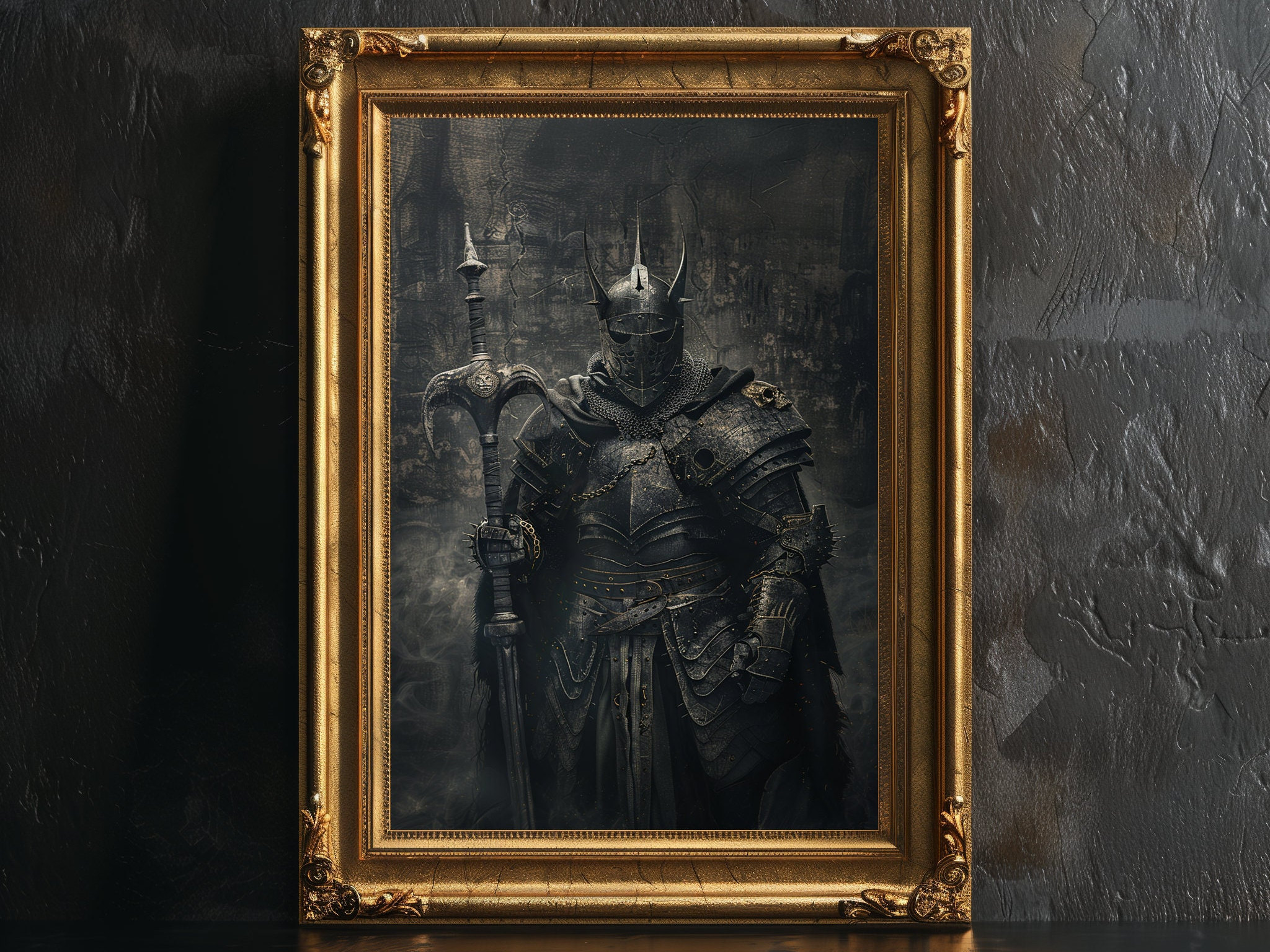 Medieval Knight Executioner Poster Wall Decor, Gothic Wall Decor ...