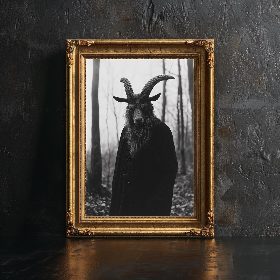 Baphomet Forest Art Print: Gothic Altar Decor - Etsy