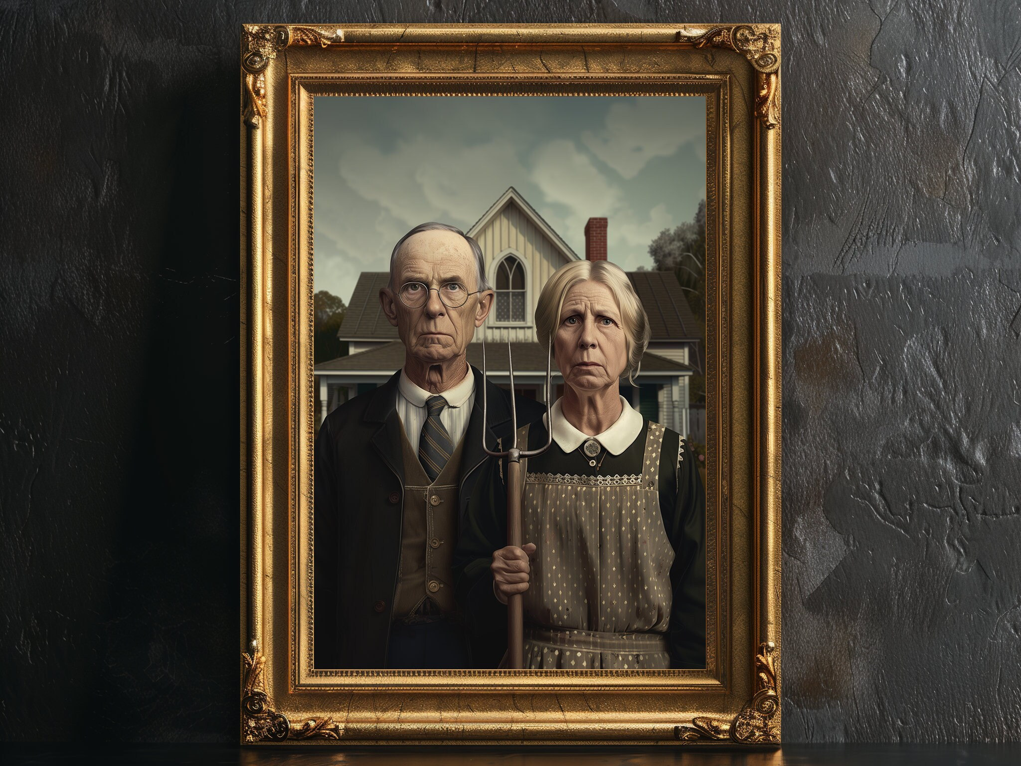 American Gothic Poster, Gothic Wall Decor, Grant Wood Poster Print ...