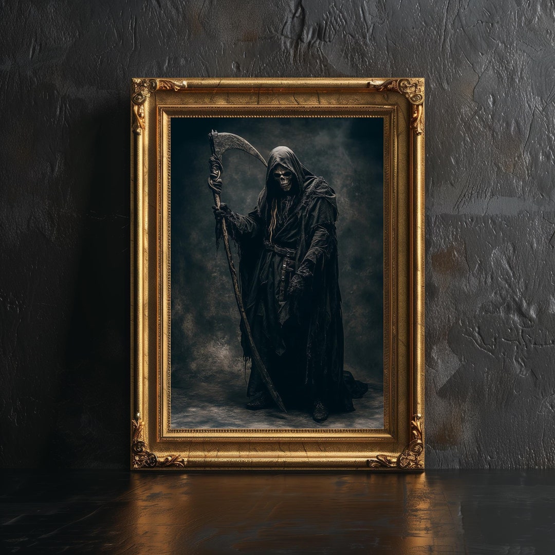Grim Reaper Poster Wall Decor, Death Wall Decor, Victorian Print ...