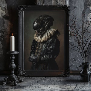 Alien Xenomorph Poster Wall Decor, Gothic Decor, Victorian Print ...