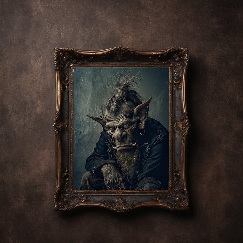 Troll Poster Wall Decor, Gothic Troll Lovers, Victorian Print, Vintage ...