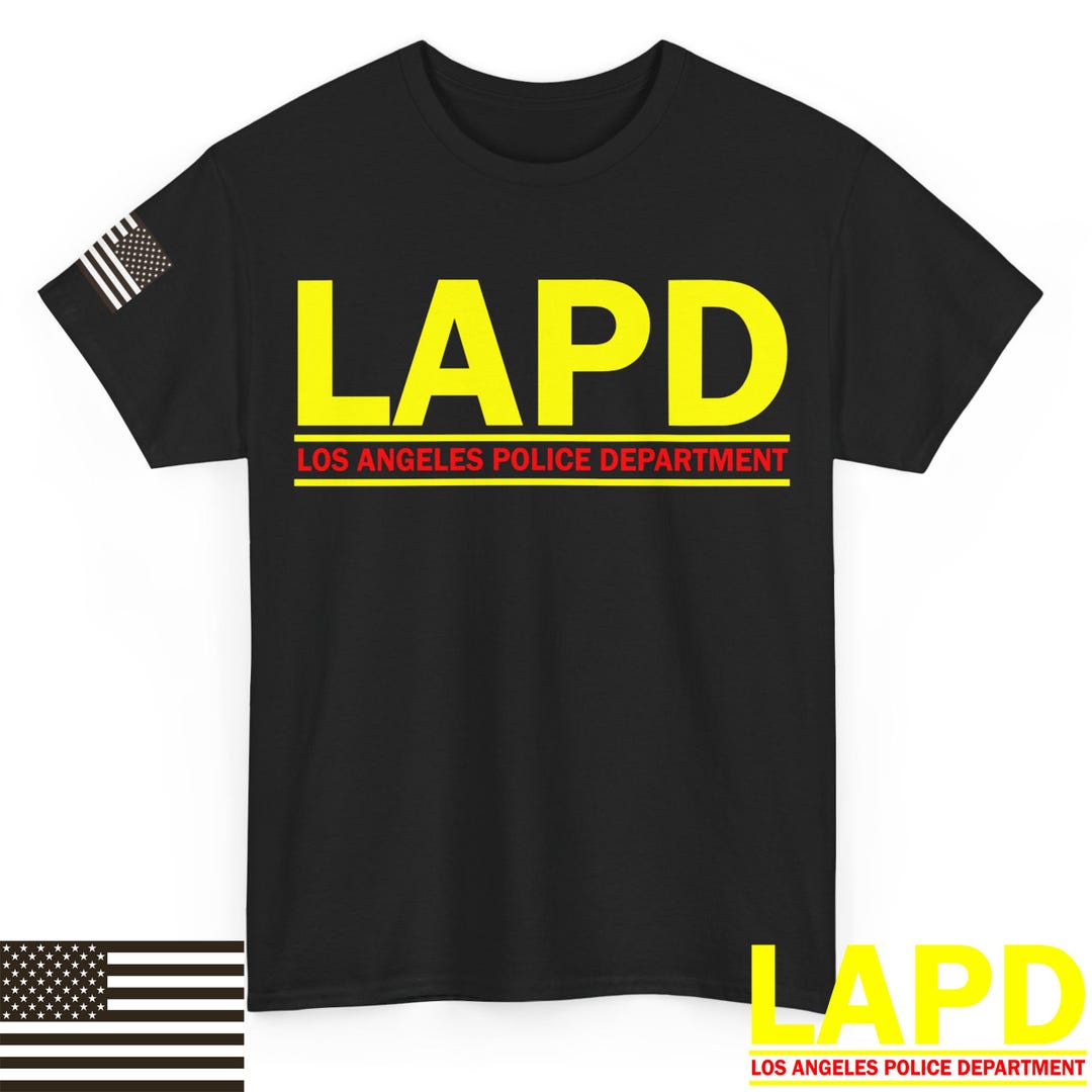 LAPD Shirt Los Angeles Police Department Unisex T-shirt Black & Navy ...