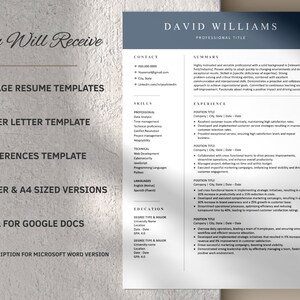 Professional Resume Template for Google Docs With Cover Letter ...