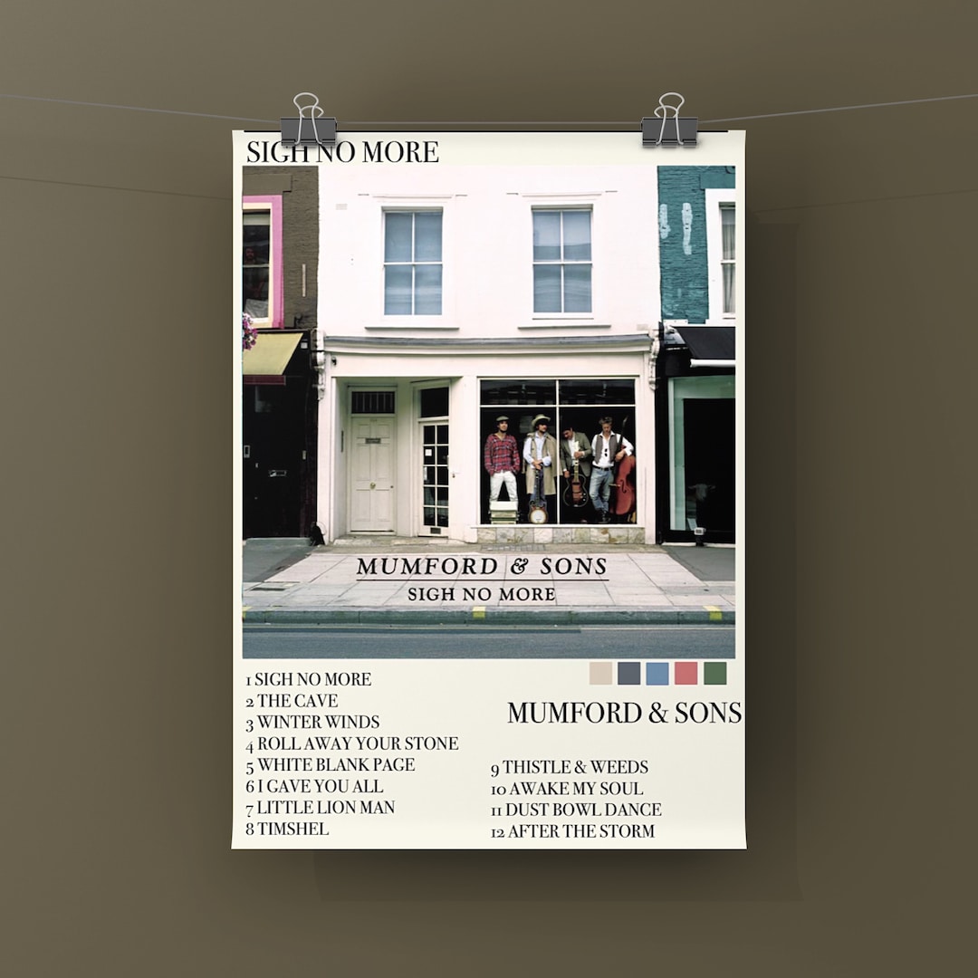 MUMFORD & SONS, Sigh No More Album Cover-digital Download Only - Etsy