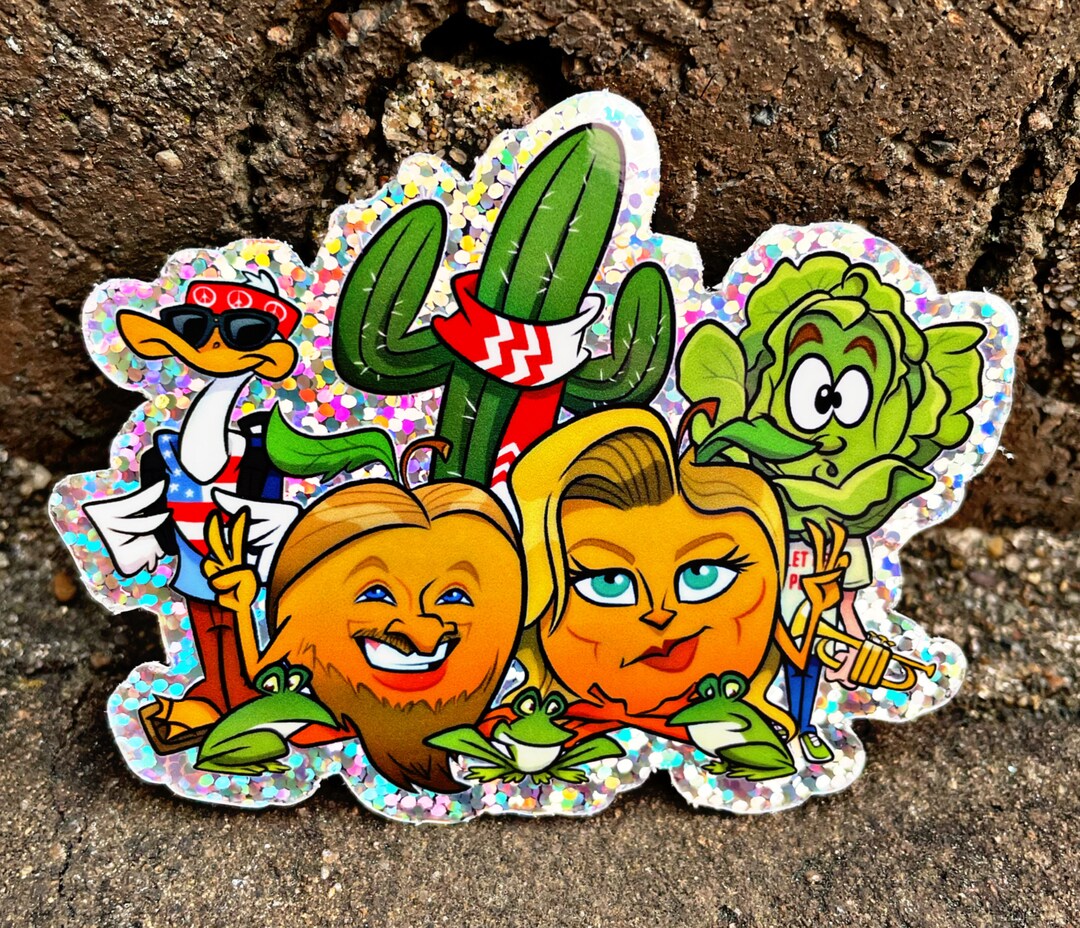 Sticker: Peach Fest 2023 Glitter Sticker Ft Tedeschi Trucks Band, Mike ...