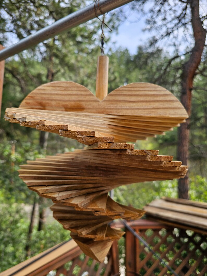 Custom Made Wood Spinner Garden Heart Wind Spinner - Etsy