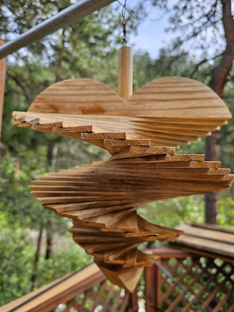 Custom Made Wood Spinner Garden Heart Wind Spinner - Etsy