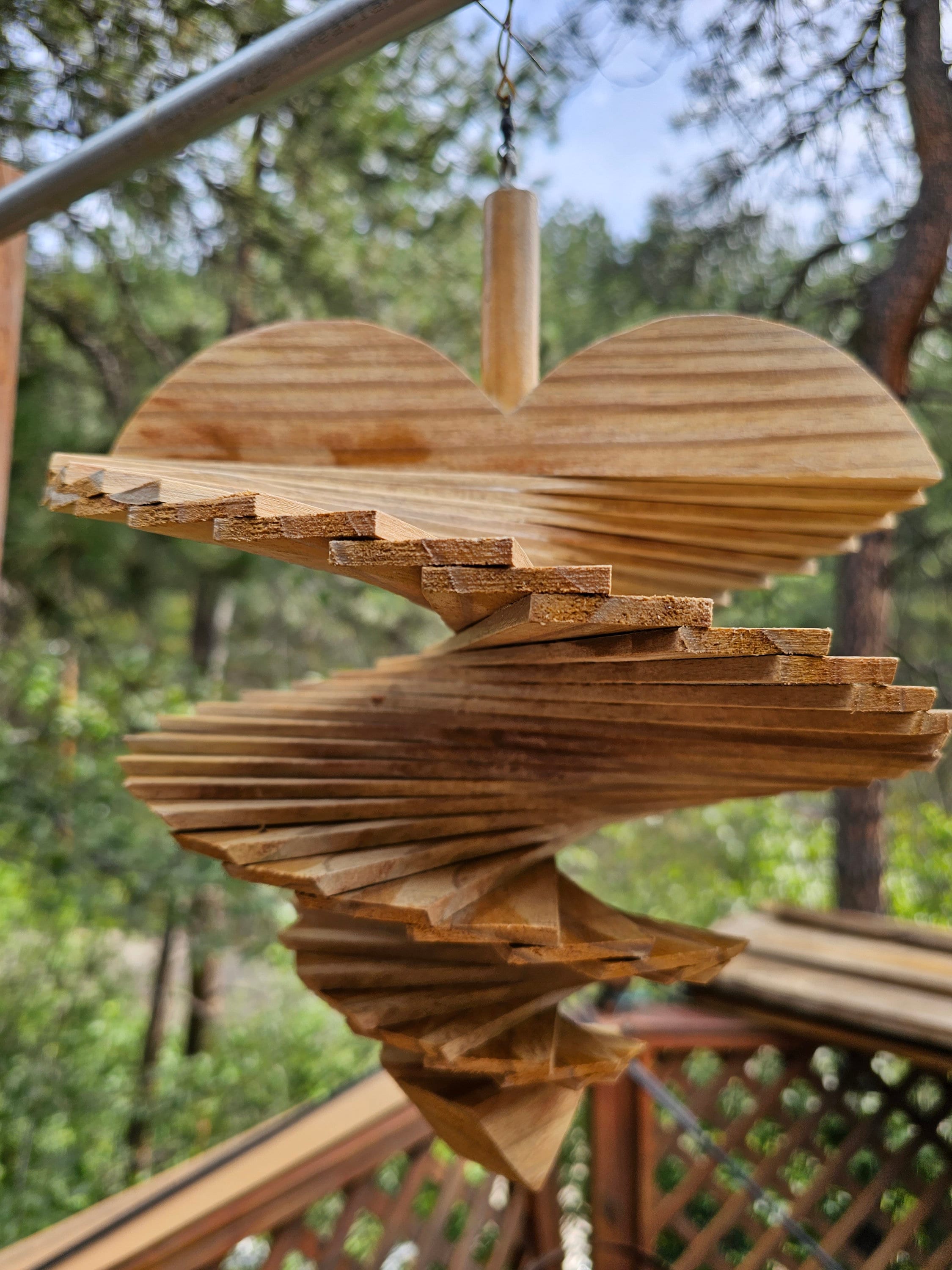 Custom Made Wood Spinner Garden Heart Wind Spinner - Etsy