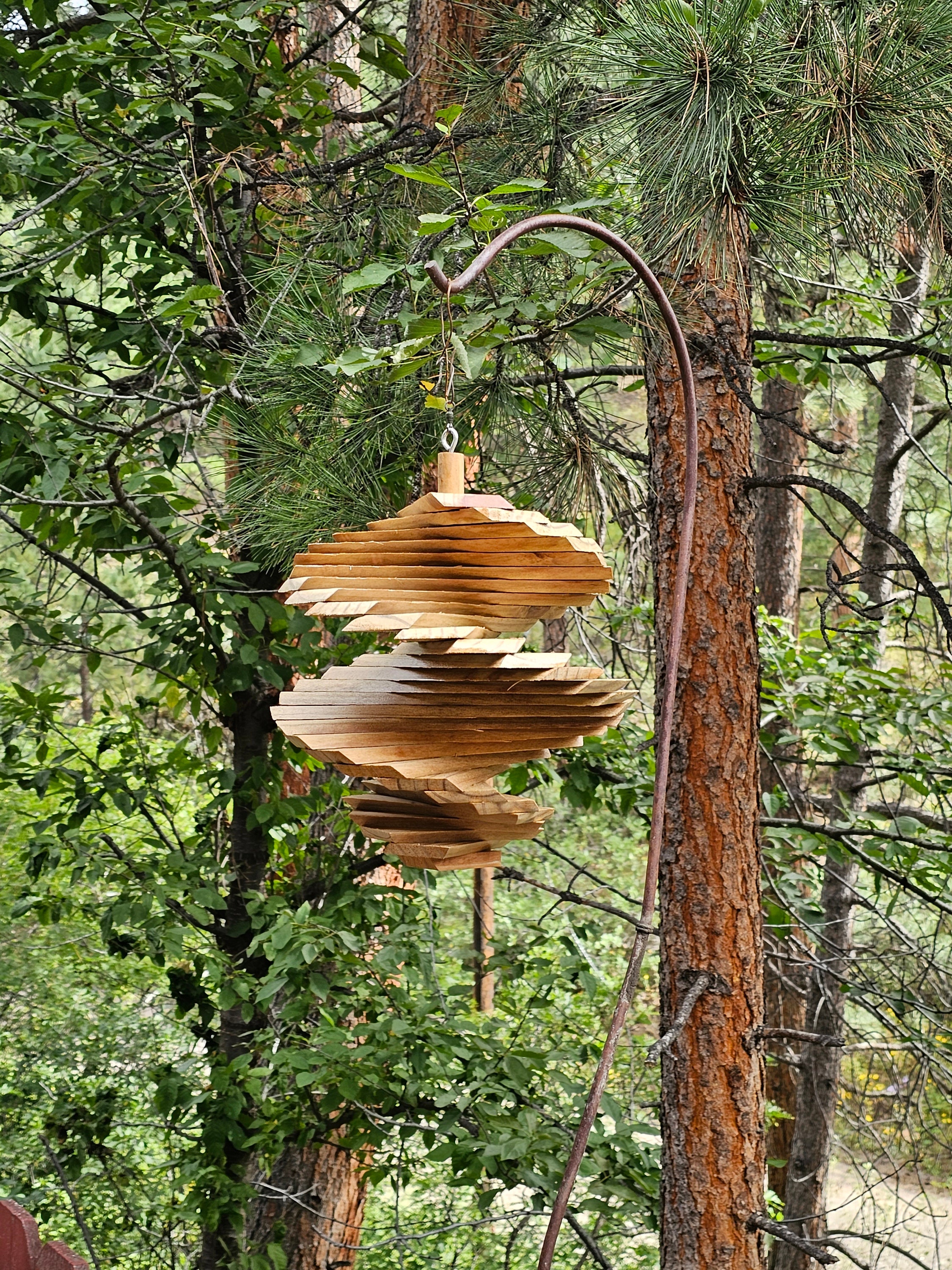 Custom Made Wood Spinner ~ Spiral Wind Mobile - Etsy