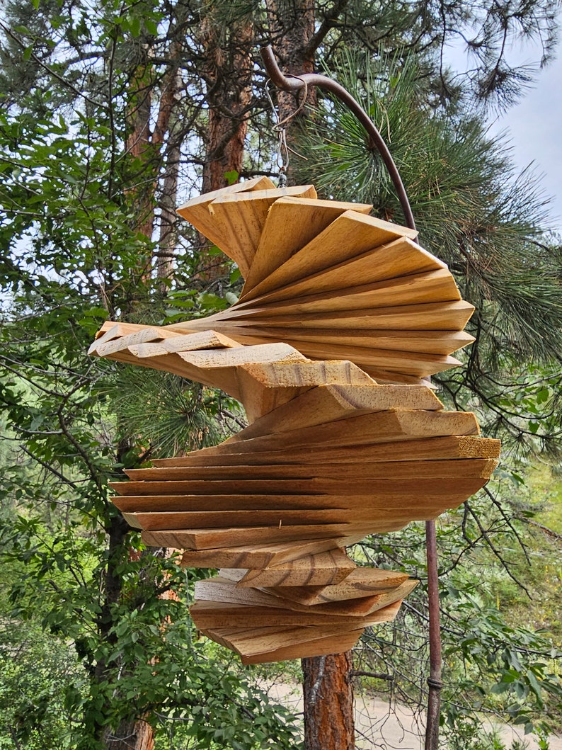 Custom Made Wood Spinner Spiral Wind Mobile - Etsy