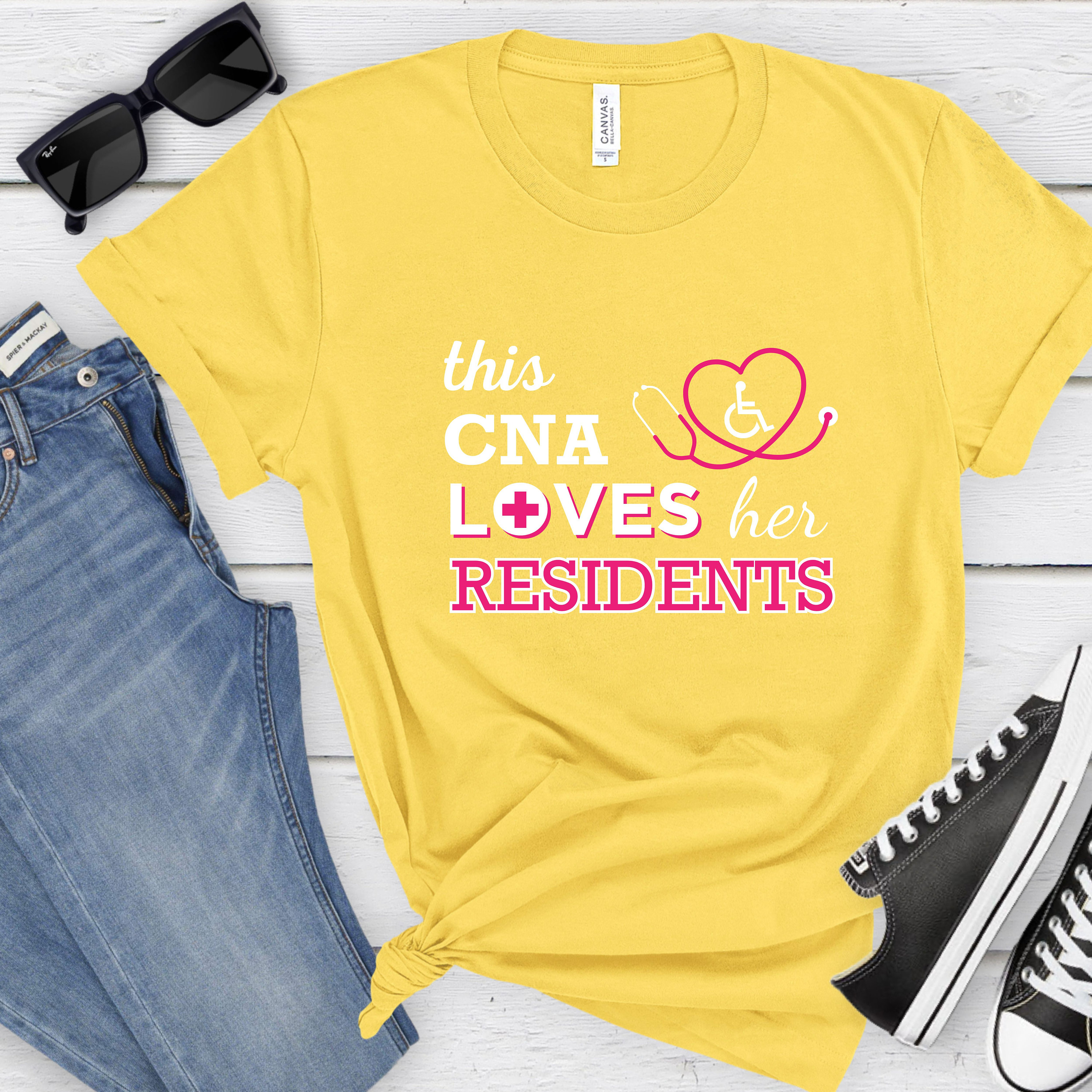 CNA Shirt, Loves Her Residents, CNA T Shirt, Nursing Assistant Graphic ...