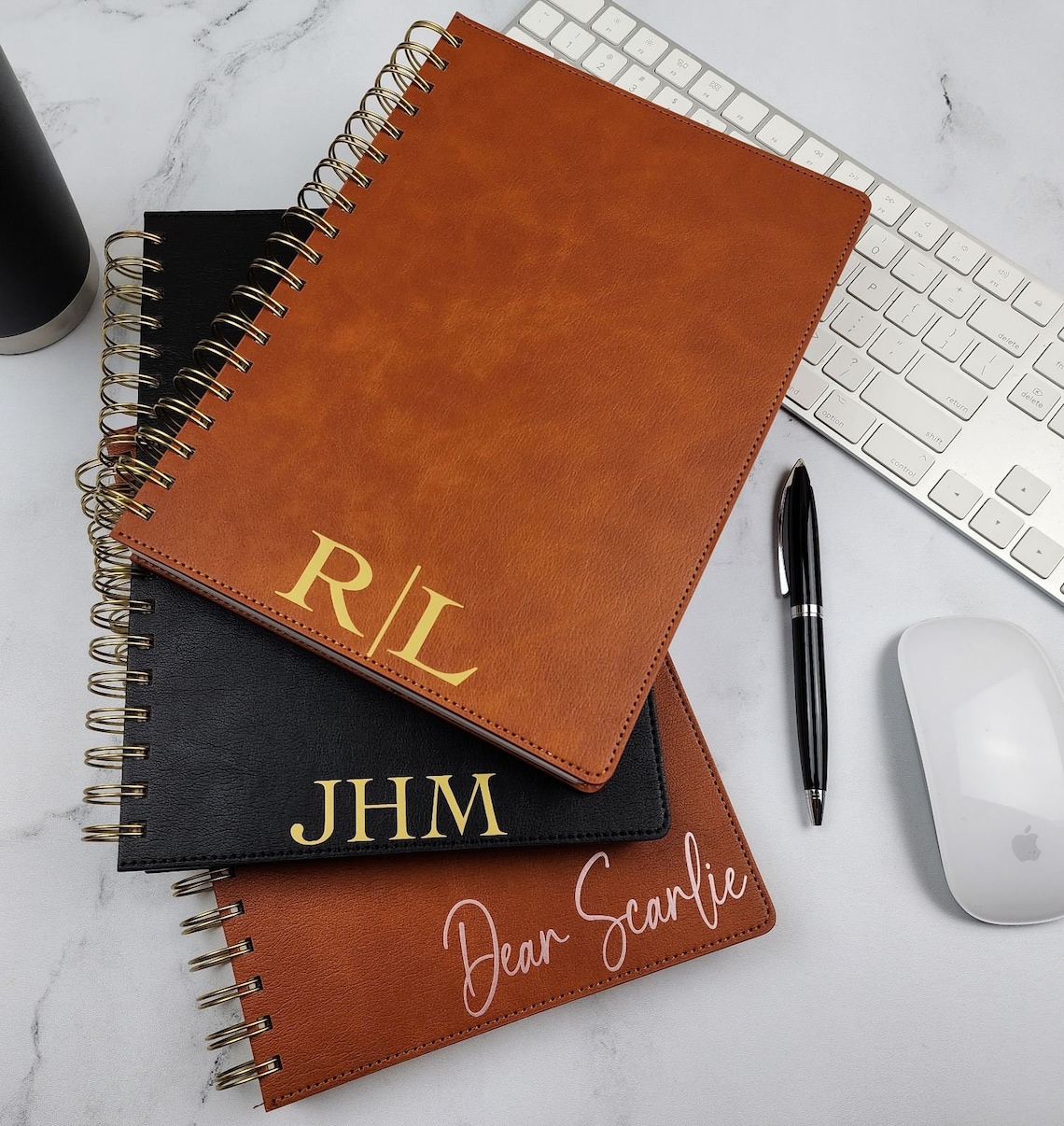 Custom Spiral Executive Journal Notebook, Personalized Spiral Vegan ...