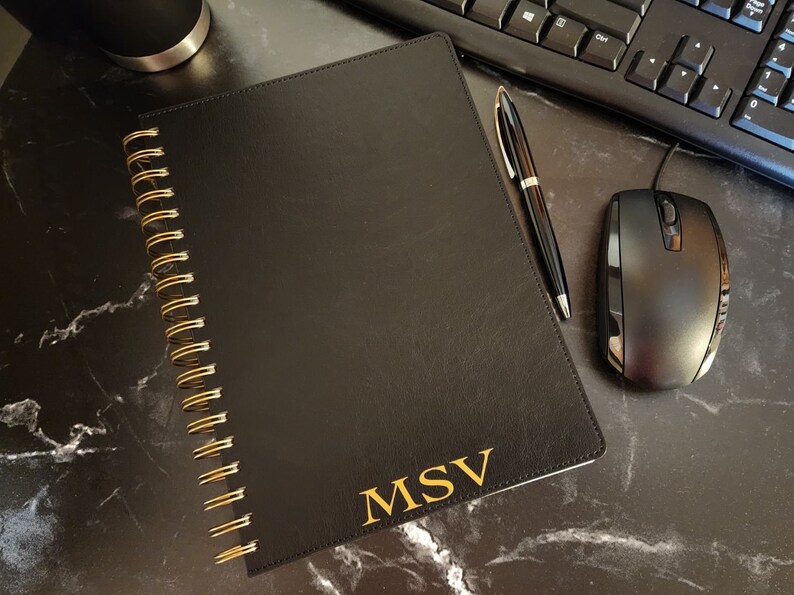 Custom Spiral Executive Journal Notebook, Personalized Spiral Vegan ...