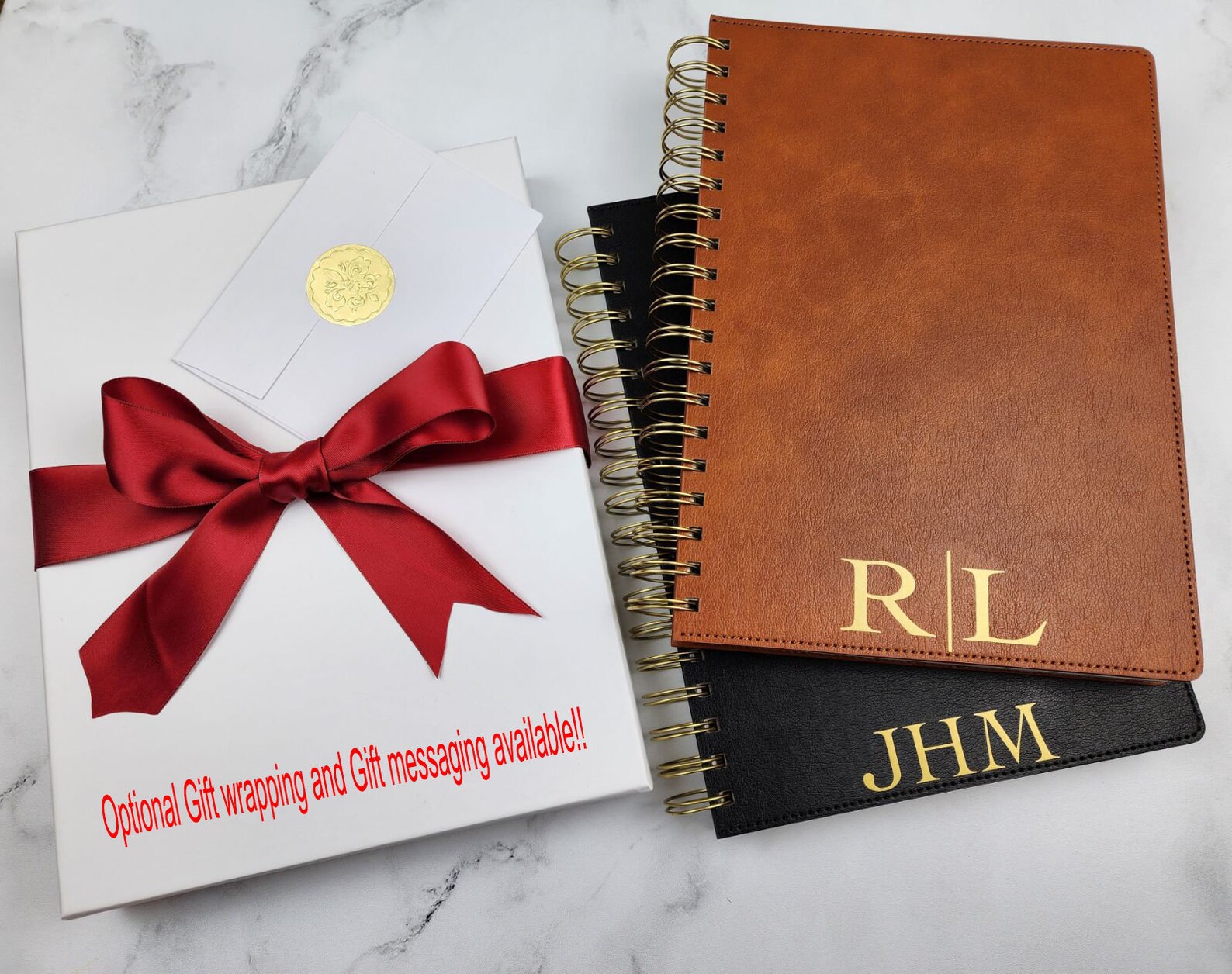 Custom Spiral Executive Journal Notebook, Personalized Spiral Vegan ...