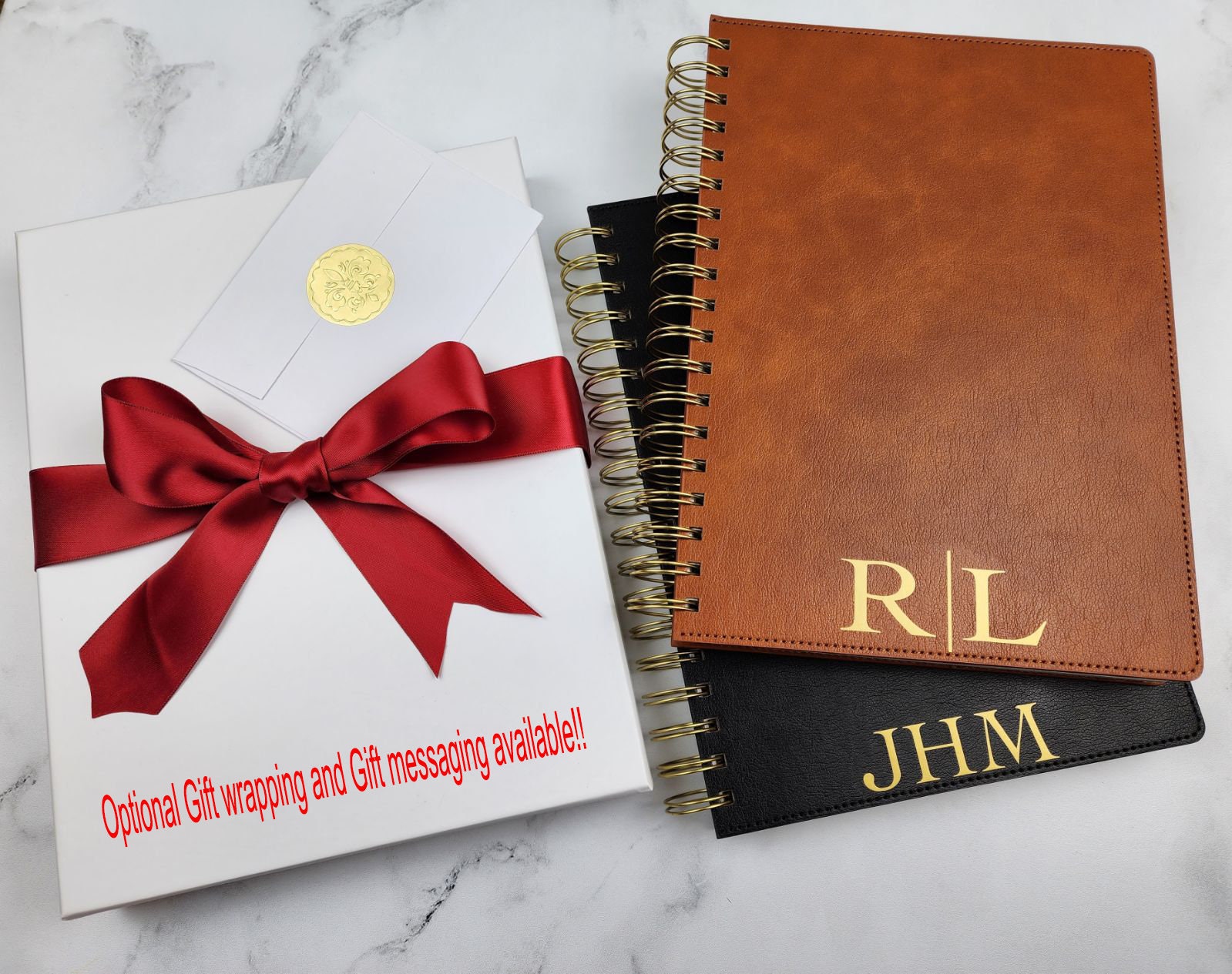 Custom Spiral Executive Journal Notebook, Personalized Spiral Vegan ...