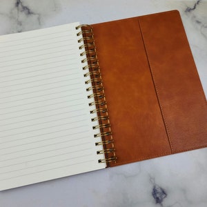 Custom Spiral Executive Journal Notebook, Personalized Spiral PU Vegan ...