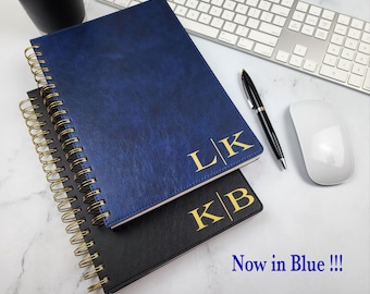 Custom Spiral Executive Journal Notebook, Personalized Spiral PU Vegan ...