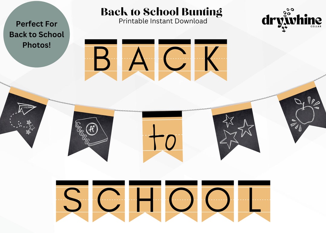 Back to School Photos Decor Pennant & Bunting Combo Pencil - Etsy