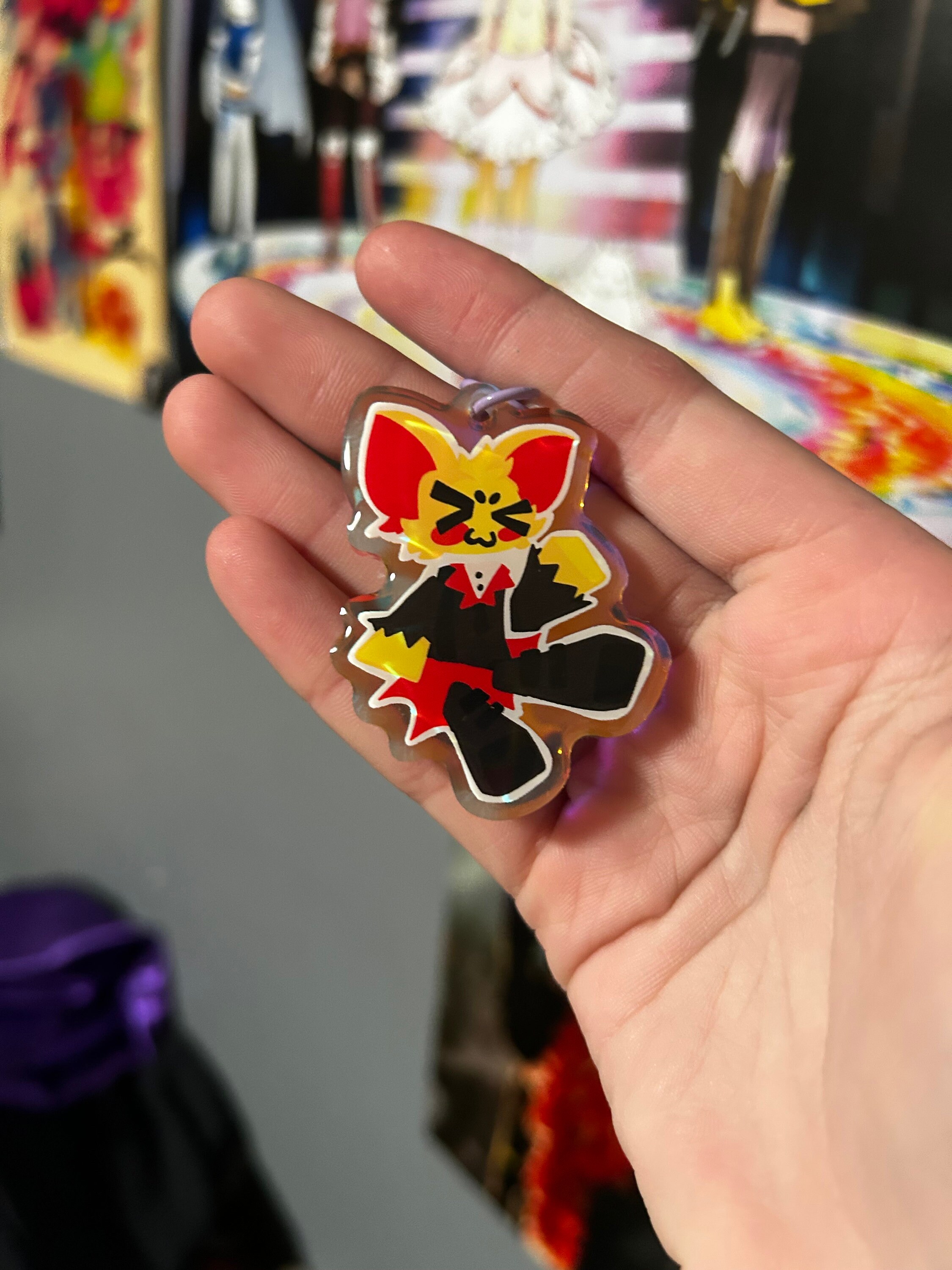 Roblox Style Holographic Keychain - Etsy