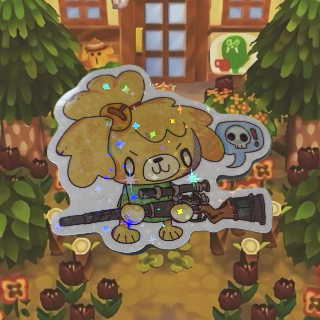 Animal Crossing Isabel Sticker Call of Duty - Etsy