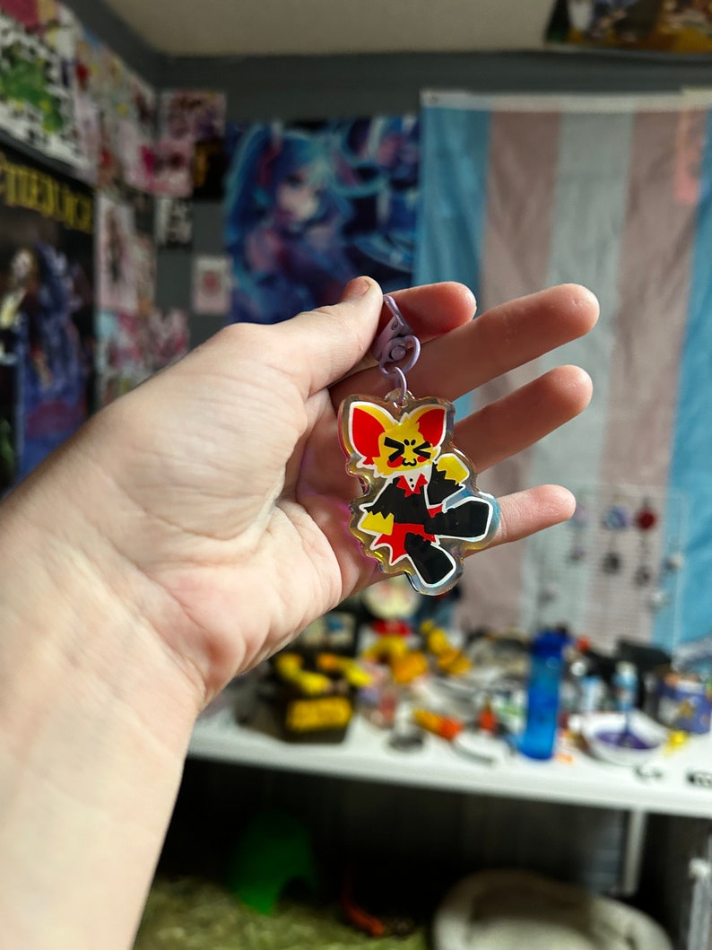 Roblox Style Holographic Keychain - Etsy