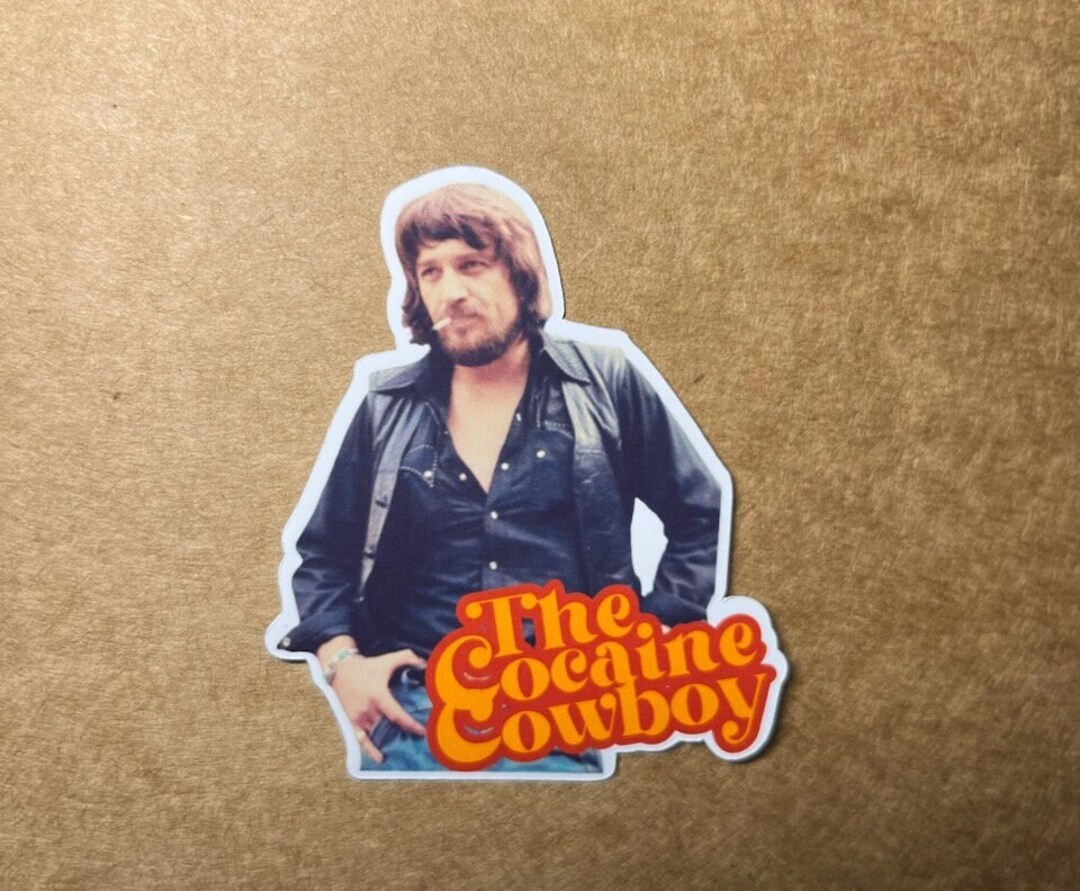 Waylon Jennings the Cocaine Cowboy 1 Sticker - Etsy