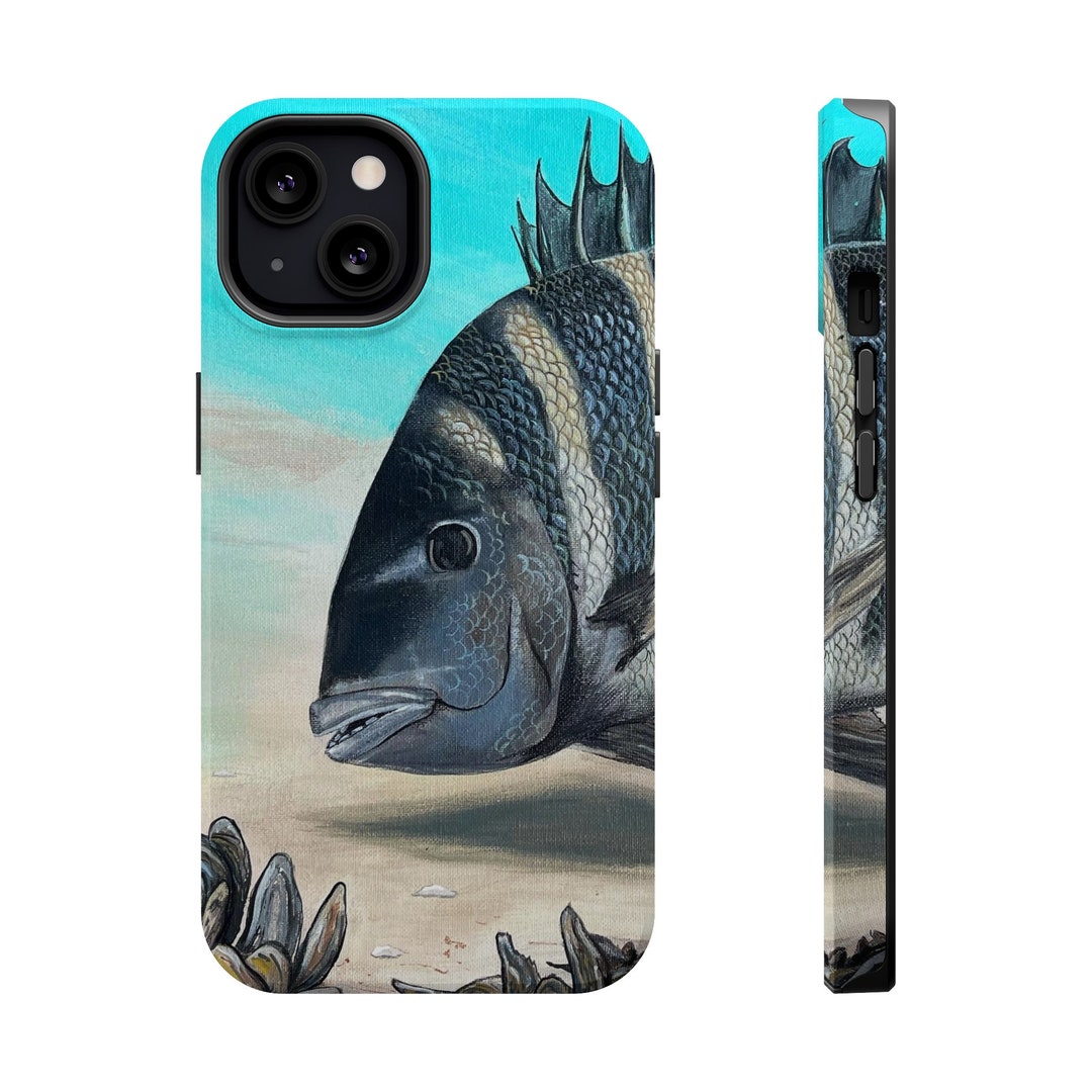 Sheephead Inshore Fish Art | Magsafe Tough iPhone Cases - Etsy