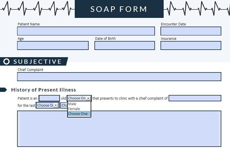 Fillable SOAP NOTE PDF for Nurse Practitioner Students - Etsy