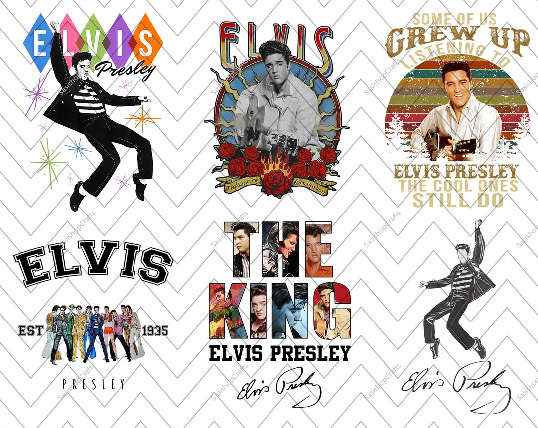 Elvis Presley PNG Bundles, the King of Rock 'n' Roll Png, Elvis Merch ...