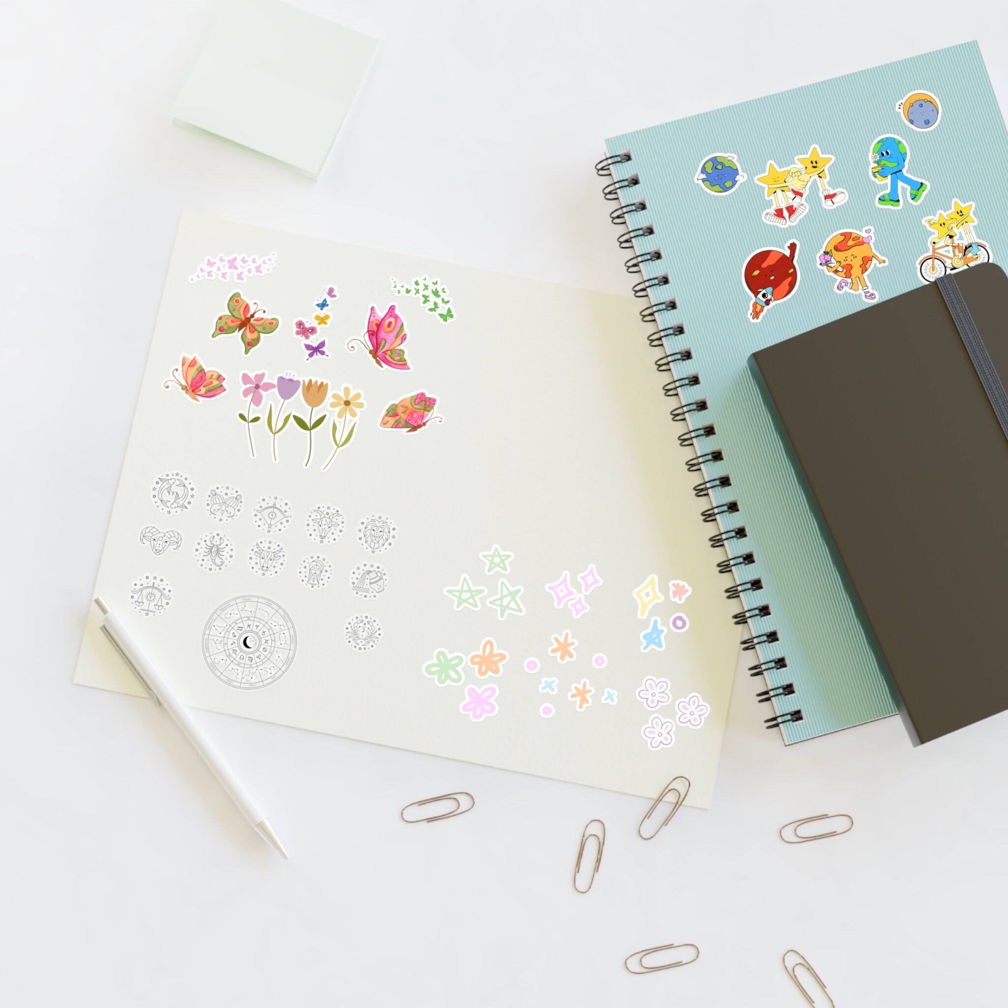 Cute Indie Sticker Sheets Astrology Astronomy Flower Flowers - Etsy