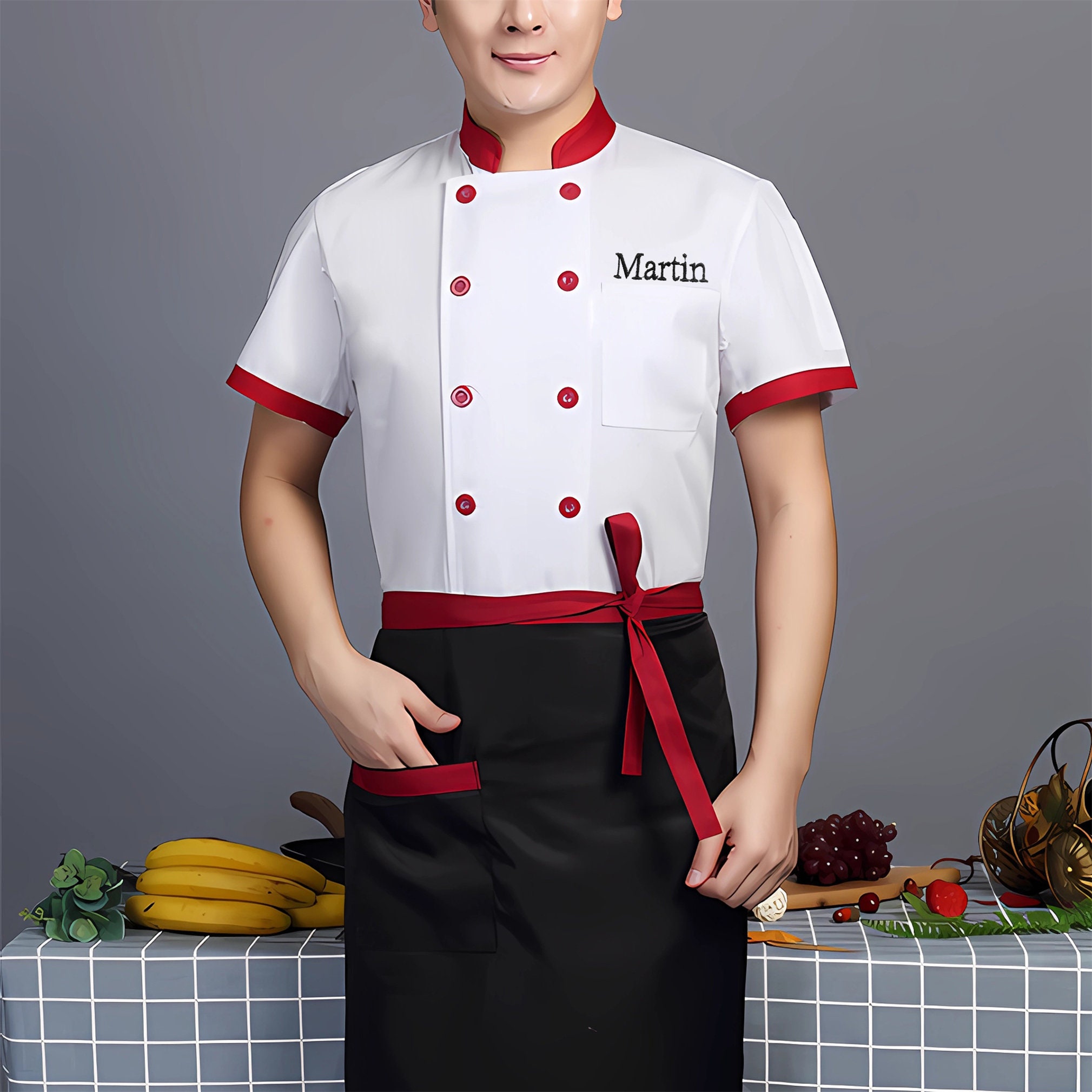Custom Chef Coat Culinary School Uniform Gift for Chef - Etsy