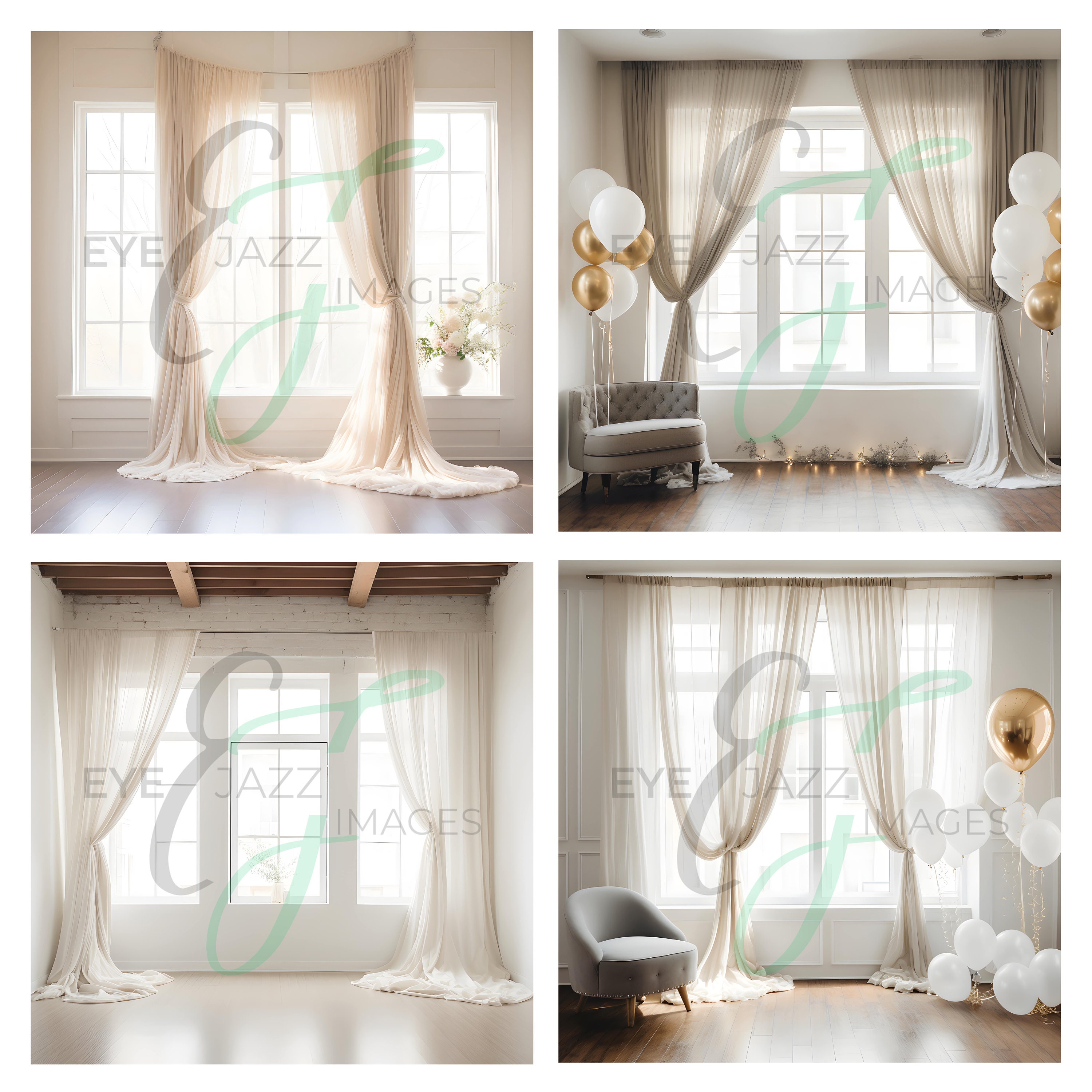 White Window Digital Backdrops, Maternity Digital Backdrops, Digital ...