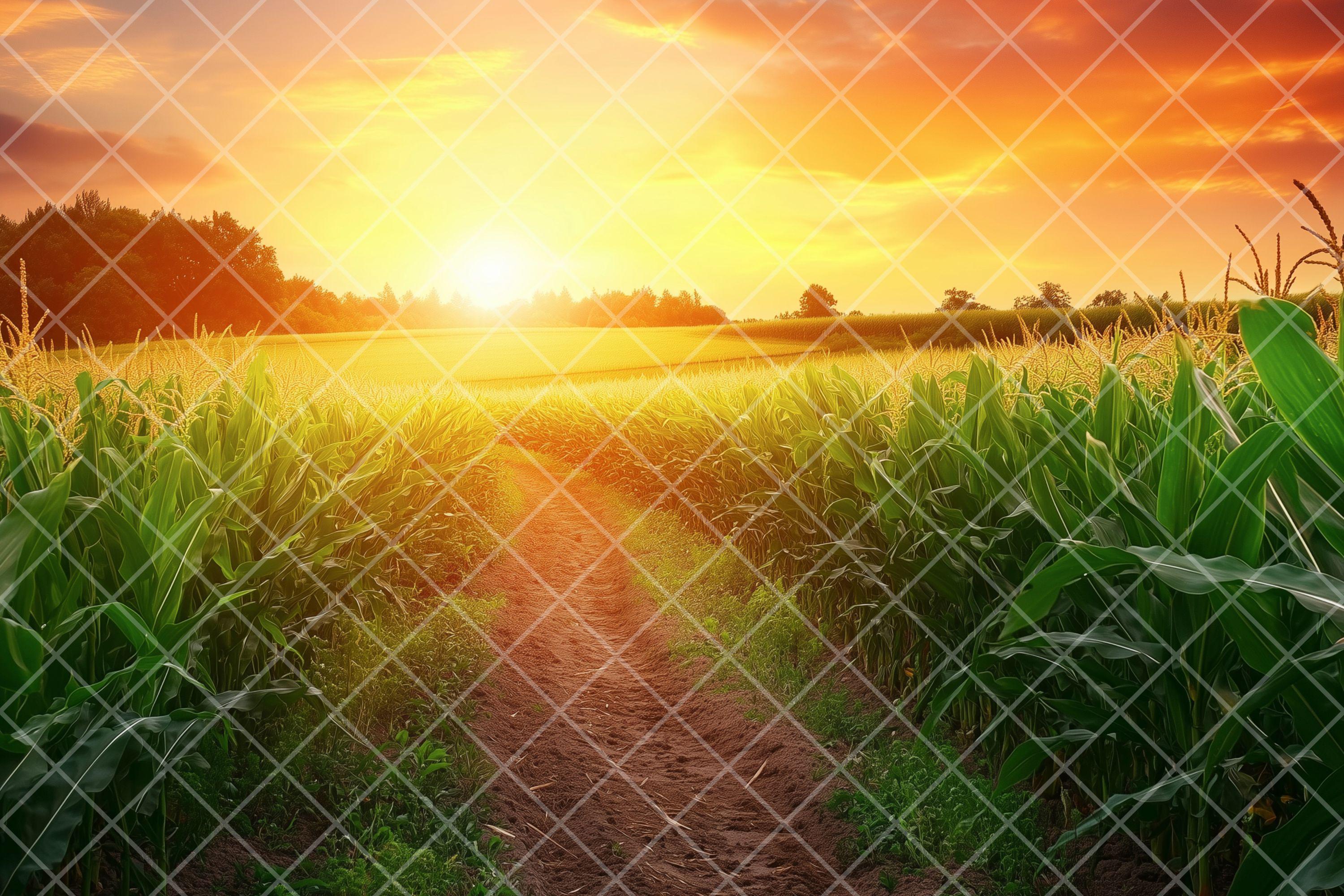 Cornfield Digital Backdrop, Golden Hour Digital Background, Outdoor ...