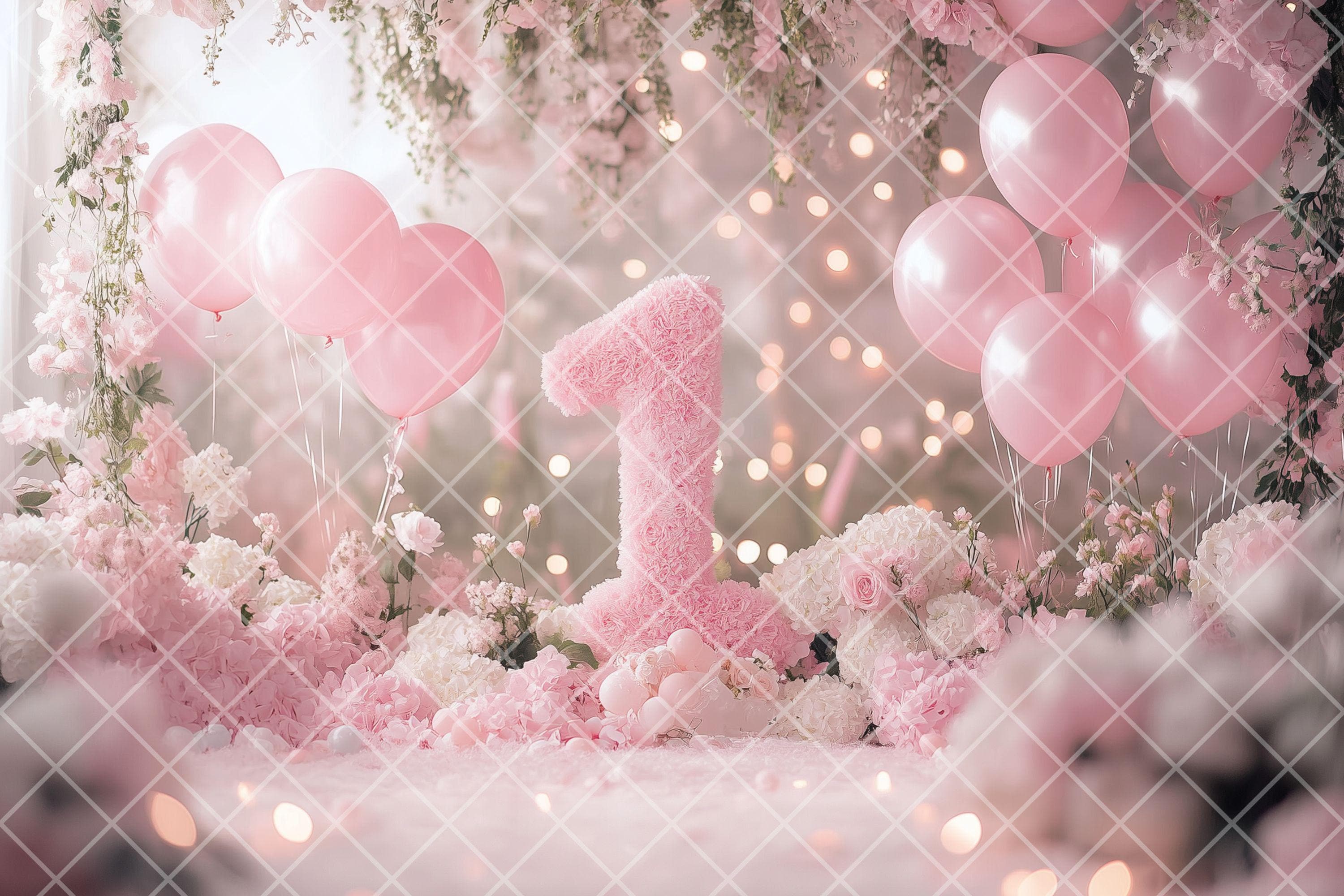 First Birthday Kids Digital Backdrop, One Year Session, One Year Old ...